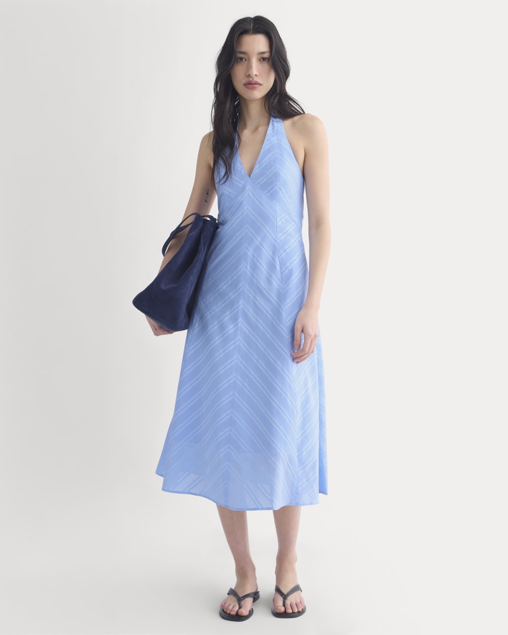 EVERLANE EVERLANE Textured Halter Midi Dress